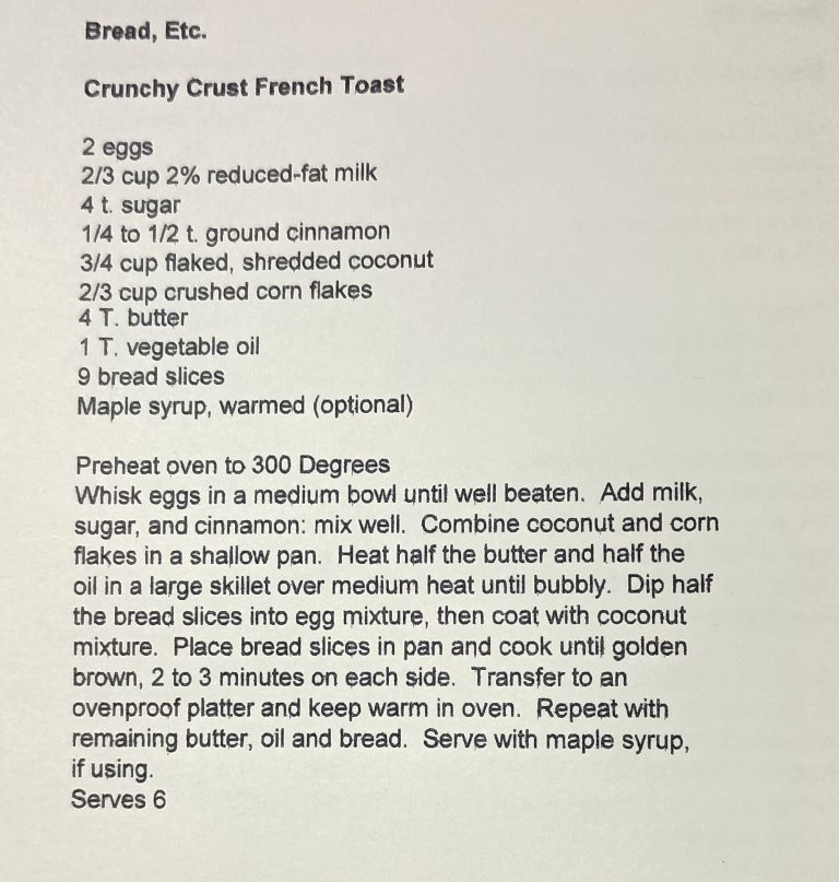 Crunchy Crust French Toast Recipe | Yaya's Cookbook